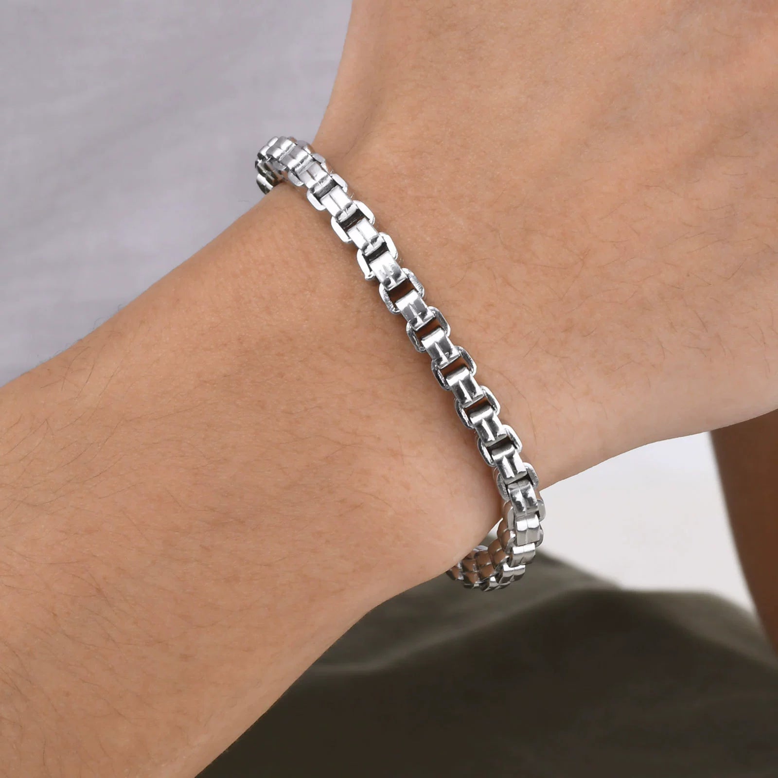 Stainless Steel Handmade Chain Bracelet Fashion Men's Jewelry – GoodDiy