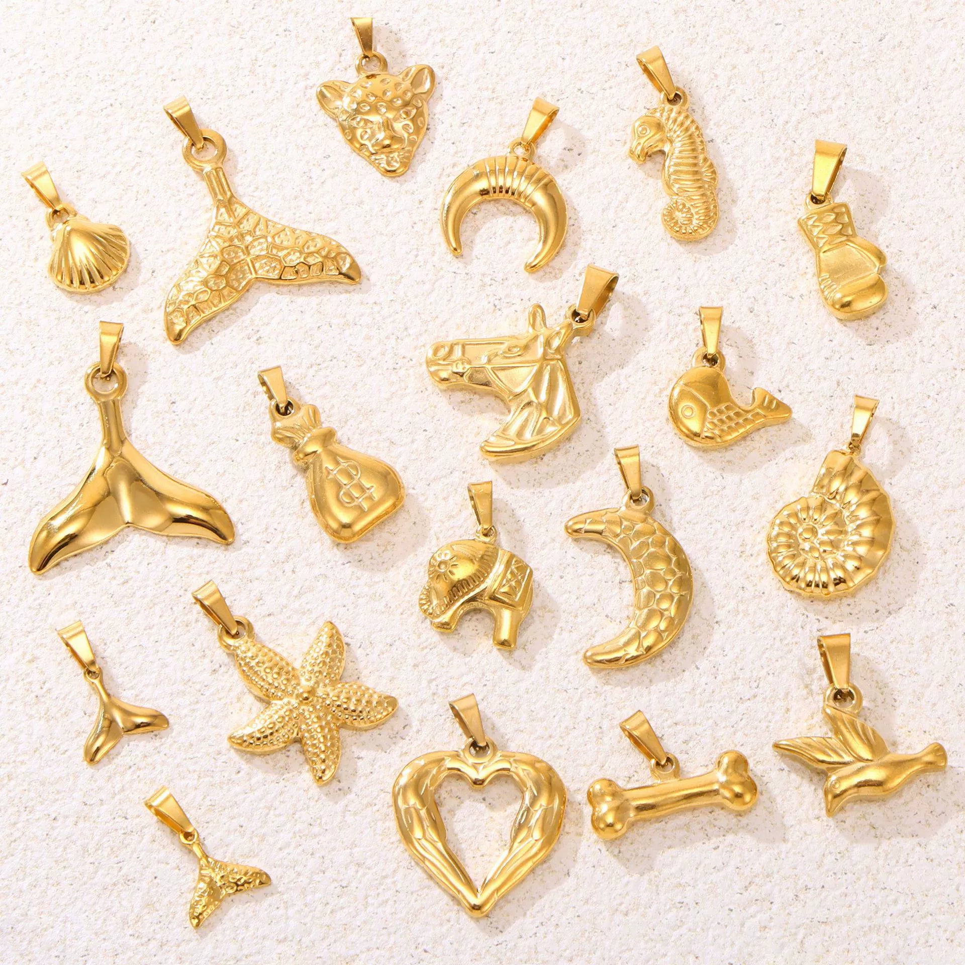 316L Stainless Steel Jewelry Accessories Marine Series Love Cross Pend ...