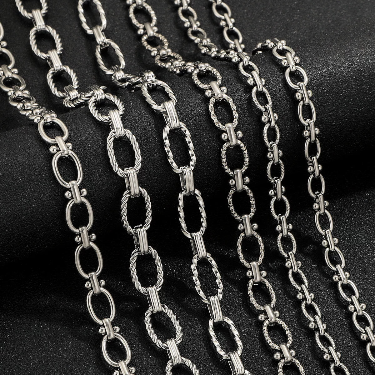 Stainless Steel Jewelry Chain With Egg Clasp Barbell For Punk Style El ...