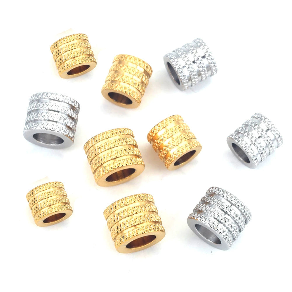Stainless Steel Round Bead Jewelry Accessories Electroplating Drilling ...