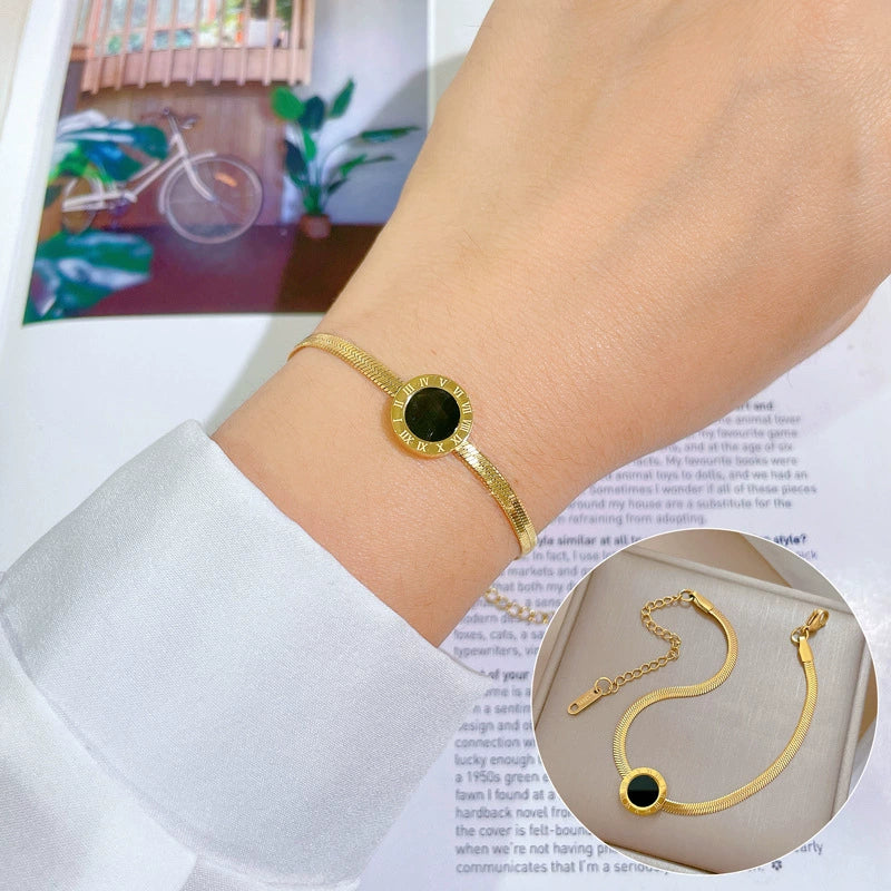 Titanium Steel Constellation Gold Inlaid Women's Bracelet – GoodDiy