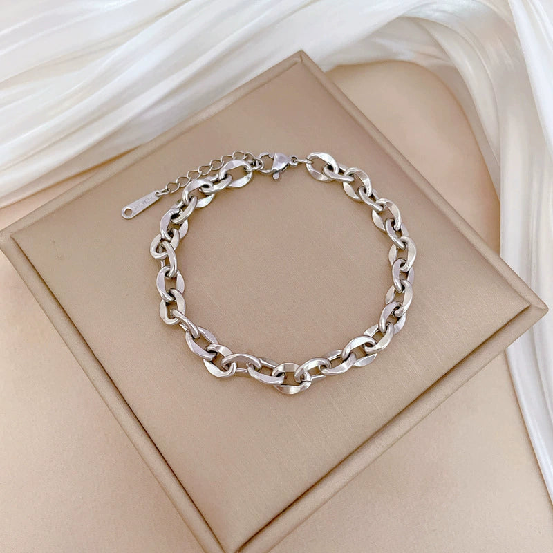 Titanium Steel Constellation Gold Inlaid Women's Hiphop Style Bracelet ...
