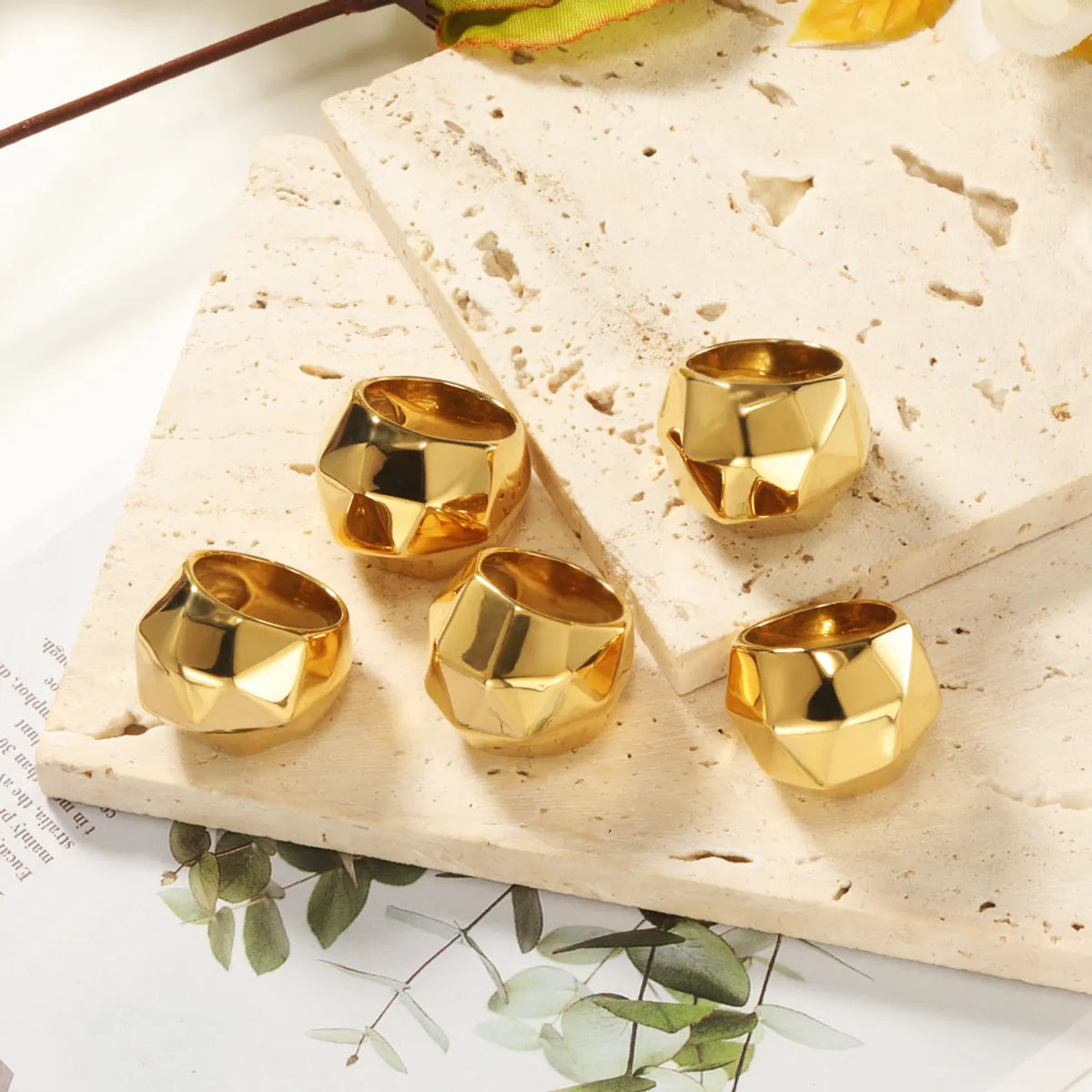 Titanium Steel Fashion Modern Style Geometric Plating Rings – GoodDiy