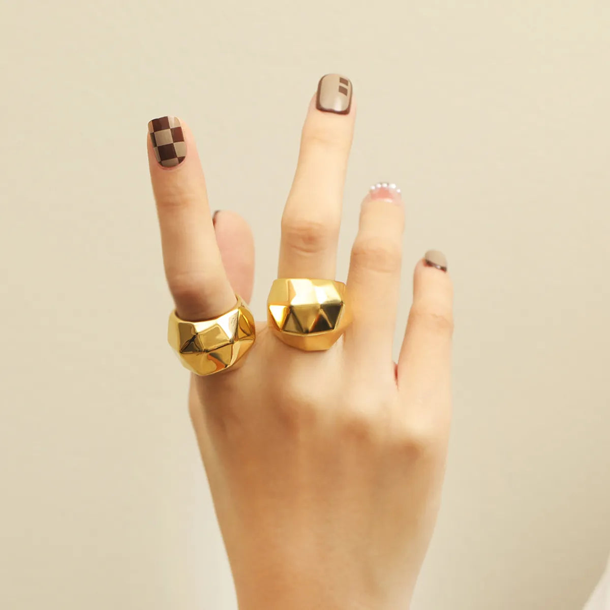 Titanium Steel Fashion Modern Style Geometric Plating Rings – GoodDiy