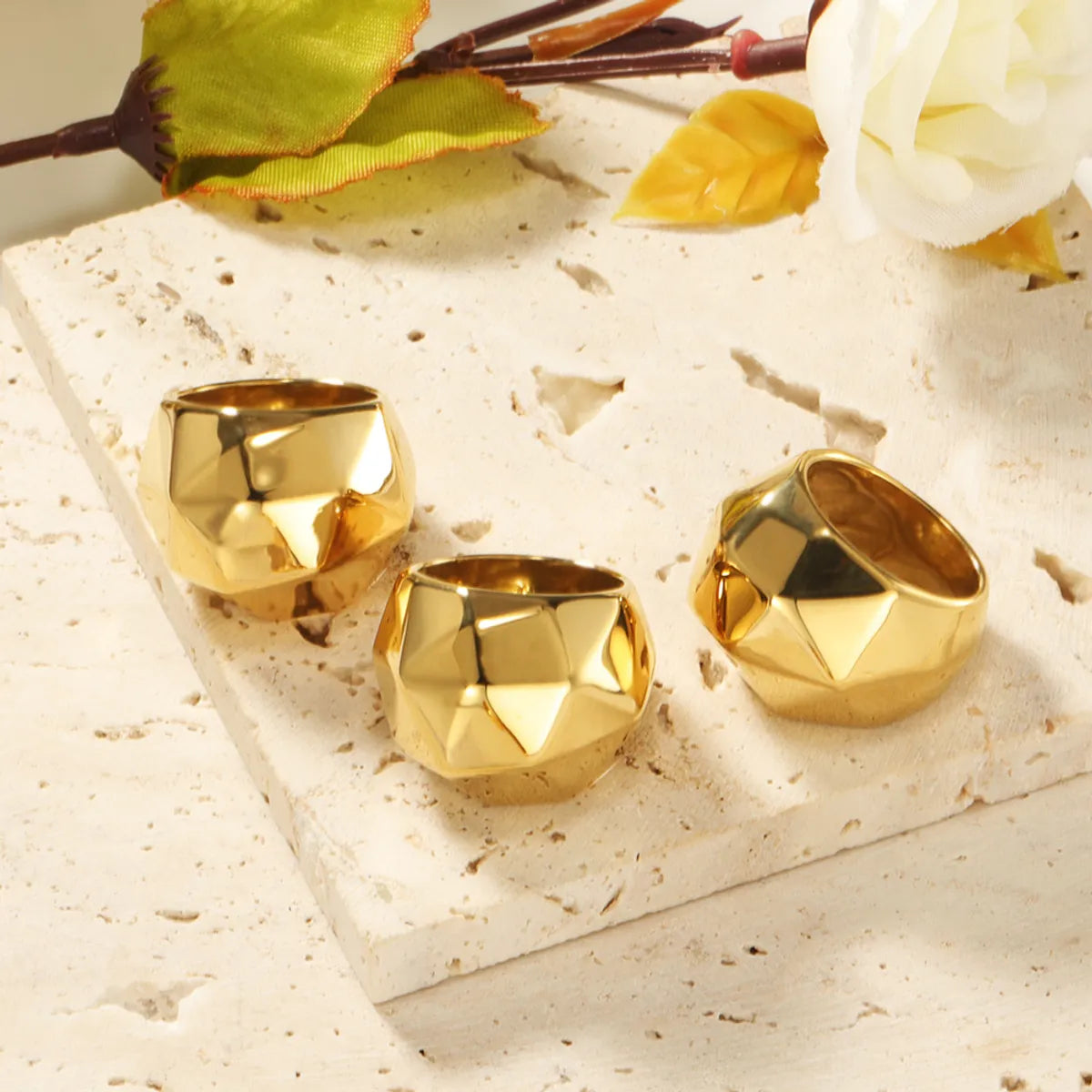Titanium Steel Fashion Modern Style Geometric Plating Rings – GoodDiy