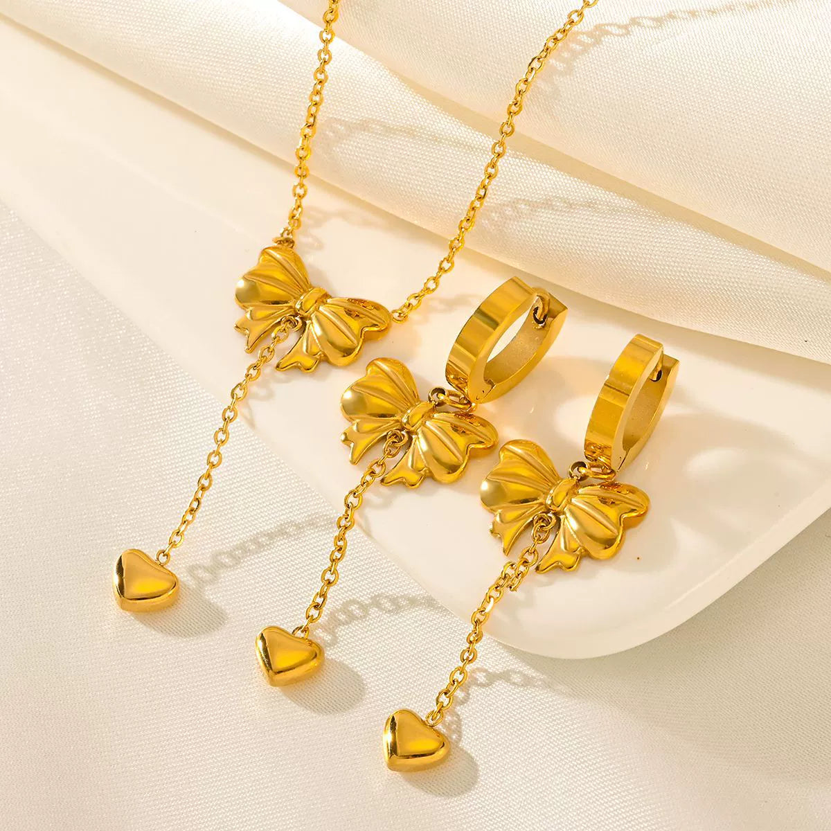 Titanium Steel Natural Style Jewelry With Geometric And Plant Flowers ...