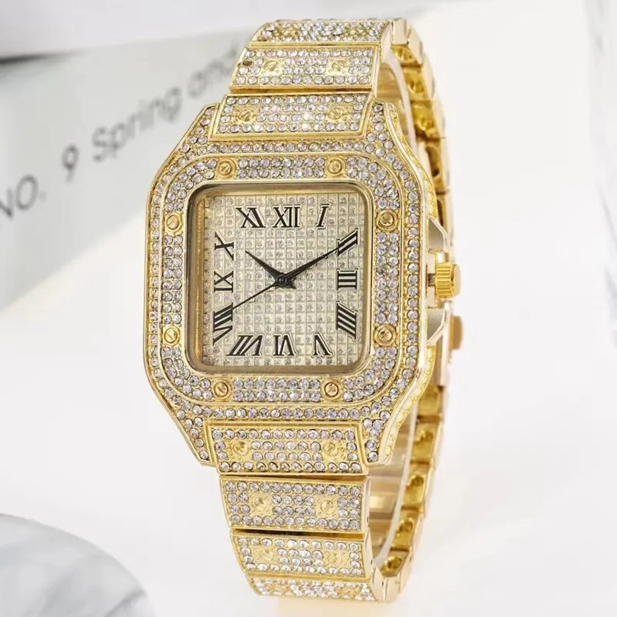 Vintage Style Solid Color Single Folding Buckle Quartz Men'S Watches ...