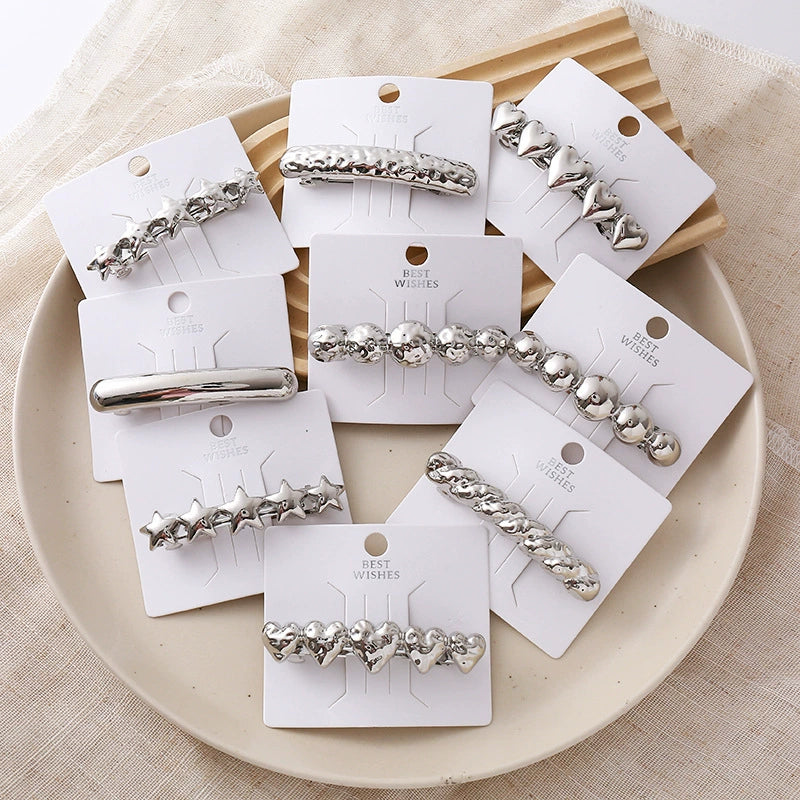 Wholesale Alloy Spring Clip Hairpin With Small Stars Pattern And ...
