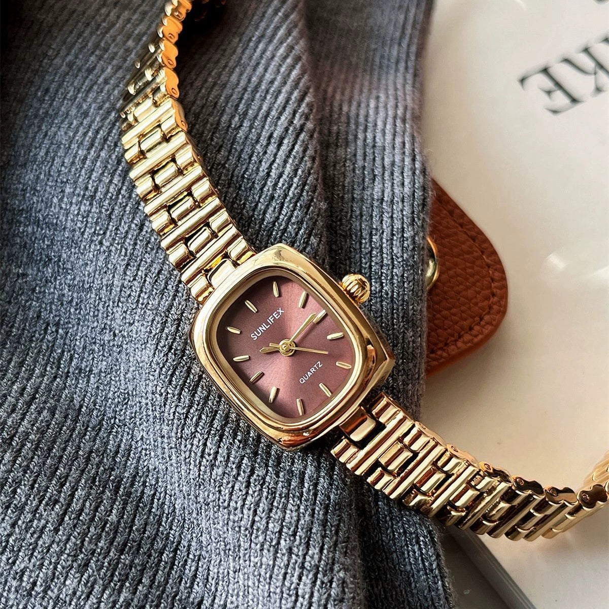 Wholesale Casual Metal Rectangular Quartz Watch For Female With Steel ...