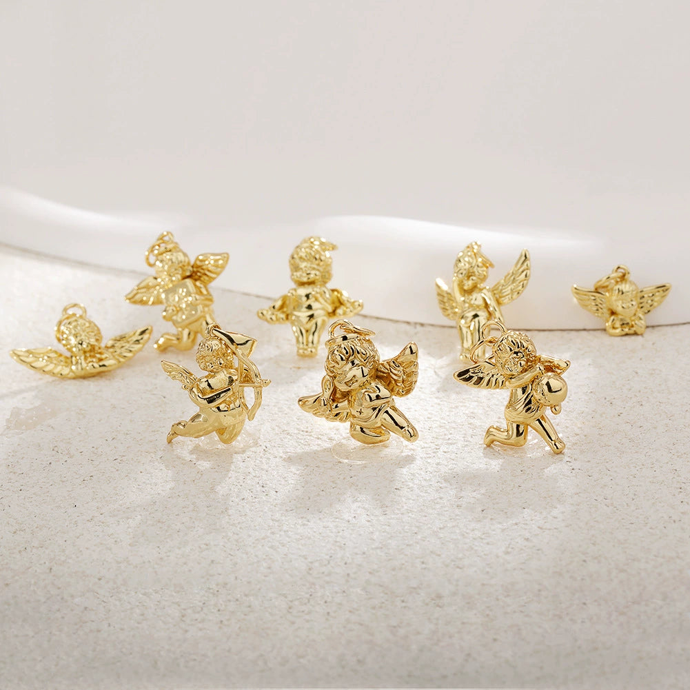Wholesale Copper Gold Plated Cartoon Characters Angel Pendant Necklace ...