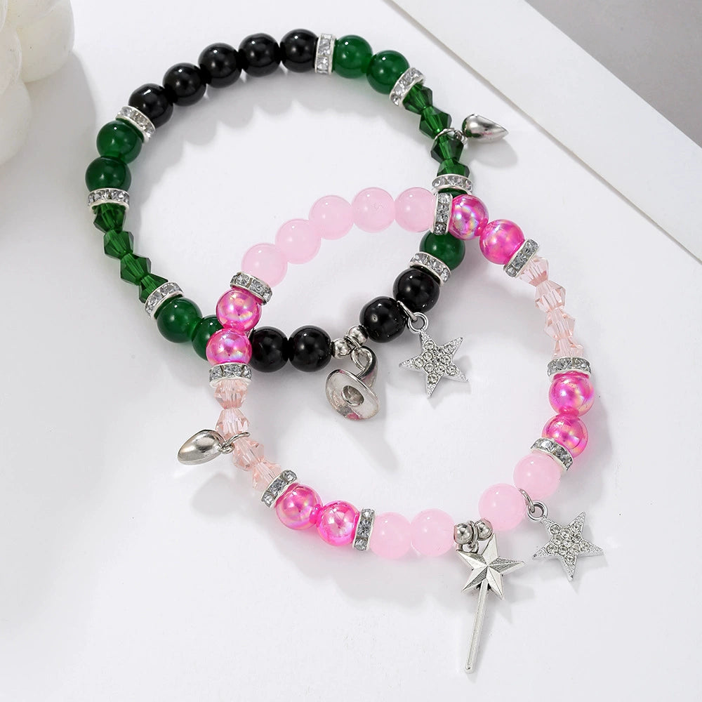 Wholesale Handmade Beaded Alloy Wicked Bracelet With Geometric Design ...