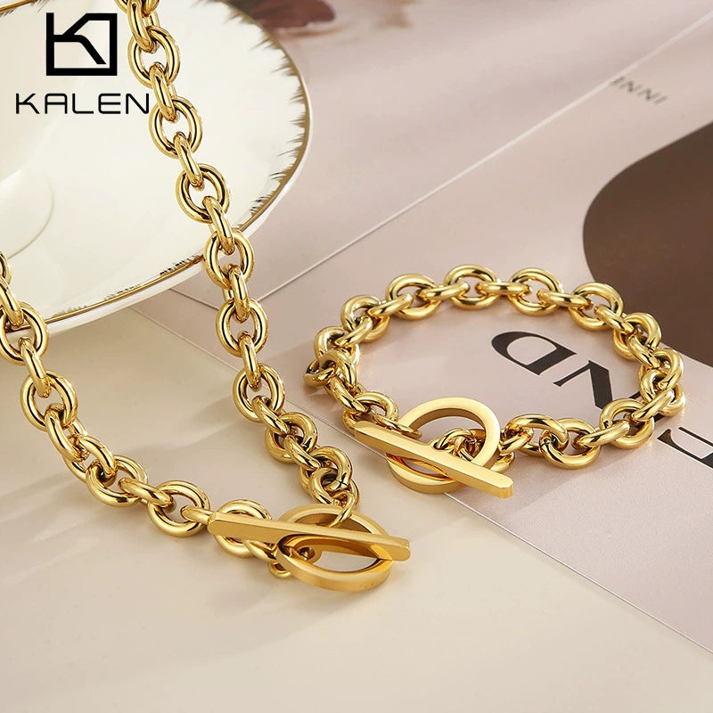 Wholesale Jewelry Exaggerated Personality Metal O Chain Titanium Steel ...