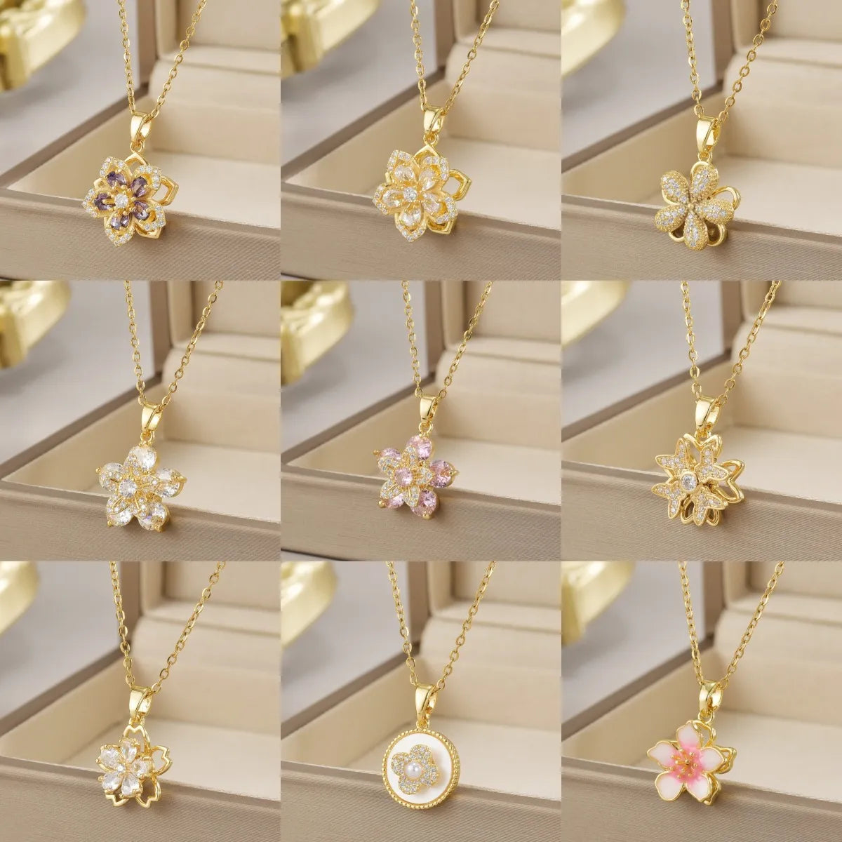 Wholesale Jewelry Simple Style Flower Titanium Steel Irregular Plating ...
