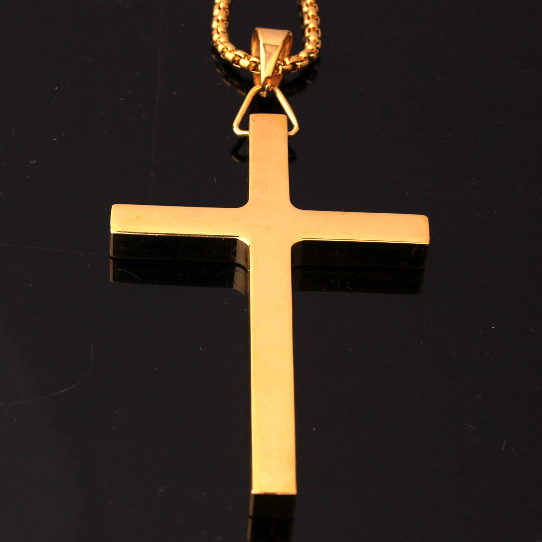 Wholesale Jewelry Stainless Steel Titanium Steel Cross Pendant Necklac ...