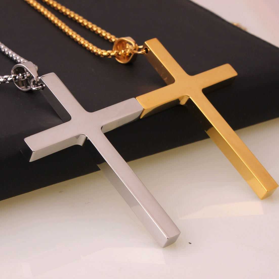 Wholesale Jewelry Stainless Steel Titanium Steel Cross Pendant Necklac ...