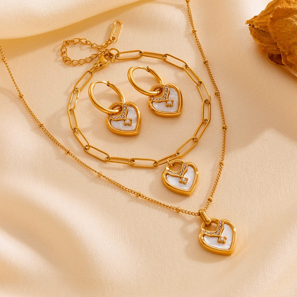 Wholesale Jewelry Vintage Style Titanium Steel Heartshaped Love Patter ...
