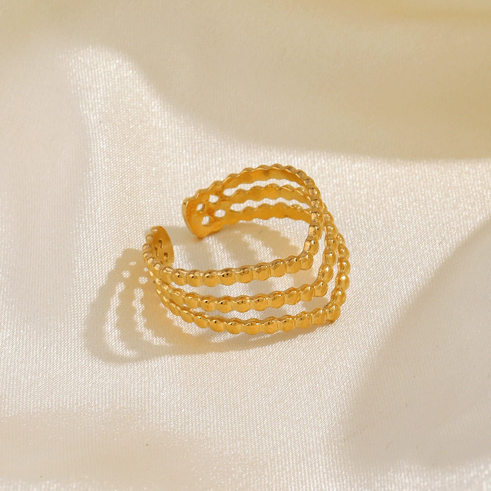 Wholesale Ladies Stainless Steel Vshaped Ring With Electroplating Pers ...