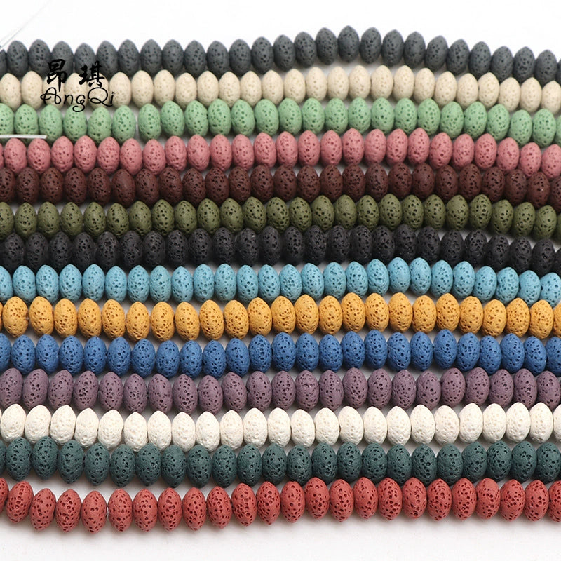 Wholesale Loose Volcanic Stone Abacus Beads For Jewelry Accessories ...
