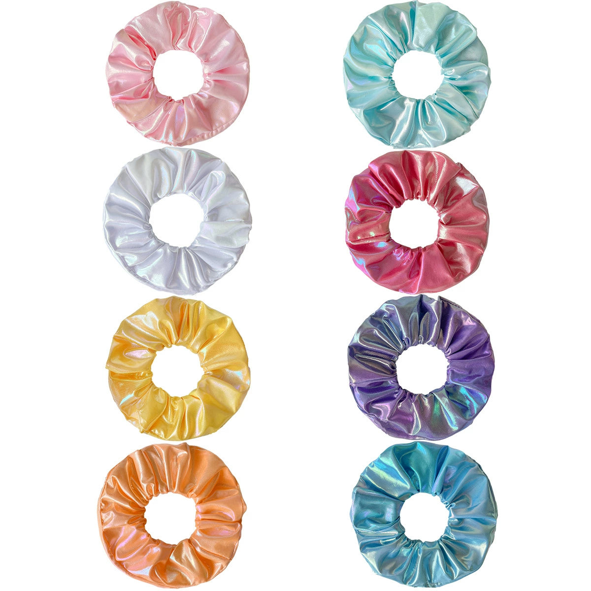 Wholesale Luminous Thick Pu Fabric Knitted Hair Scrunchies Hair ...
