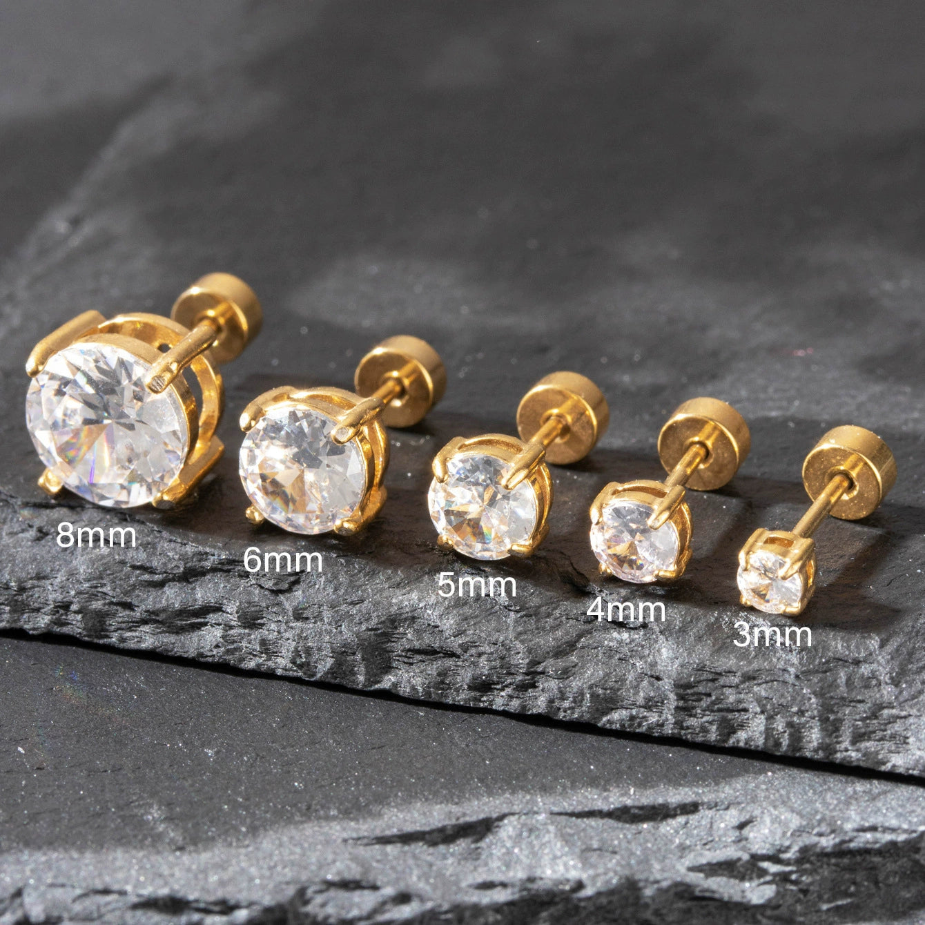 Wholesale Metal Ear Nail With Geometric Design And Electroplating Trea ...