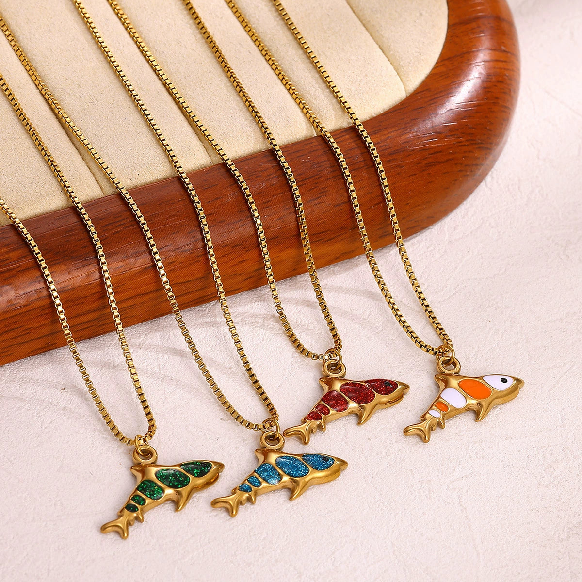 Wholesale Oil Dripping Process Gold Electroplated Stainless Steel Fish ...