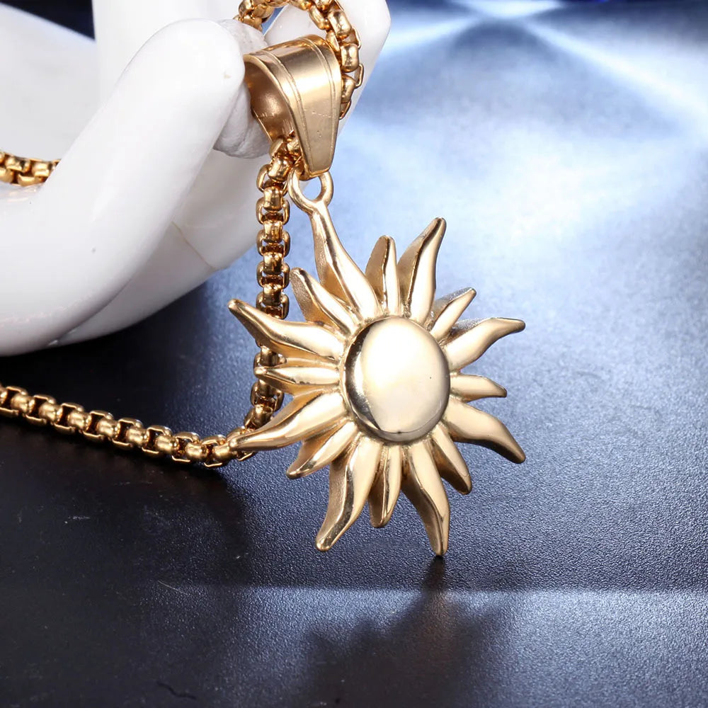 Retro Sun Titanium Steel None 18K Gold Plated Men'S – GoodDiy