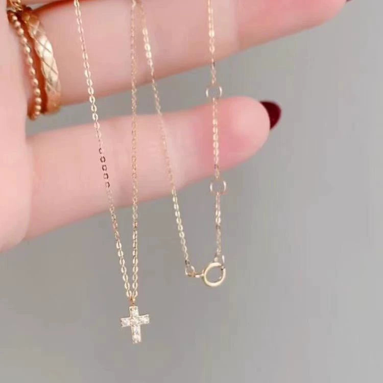Wholesale Silver 925 Geometric Cross Pendant Necklace With O Shaped Ch ...