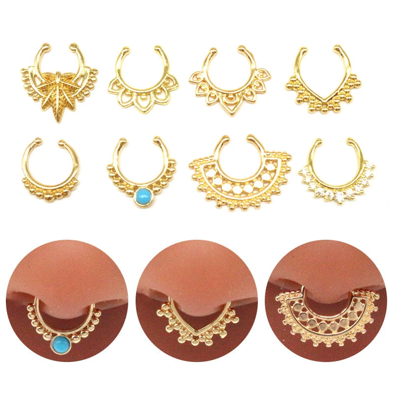 Wholesale Stainless Steel K9 Bow Nose Ring Jewelry With Electroplating ...