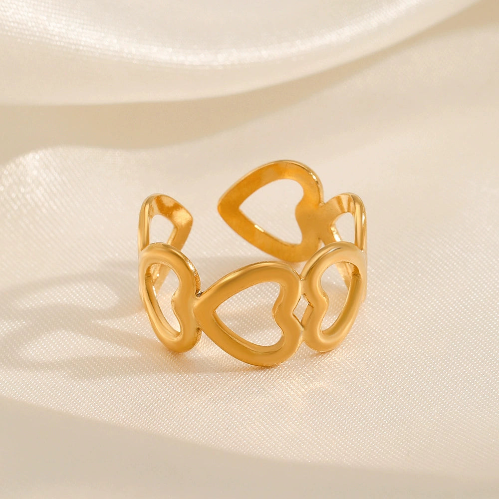 Wholesale Stainless Steel Love Ring With Heart Shape And Electroplatin ...