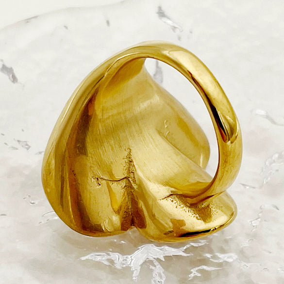 Wholesale Stainless Steel Retro Creative Trumpet Flower Ring With Elec ...
