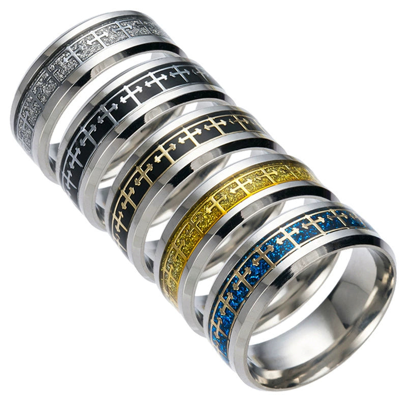 Wholesale Stainless Steel U Shape Dripping Oil Retro Hand Jewelry Ring ...