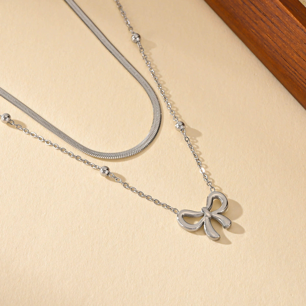 Wholesale Titanium Steel Bow Jewelry Electroplated For Women – GoodDiy