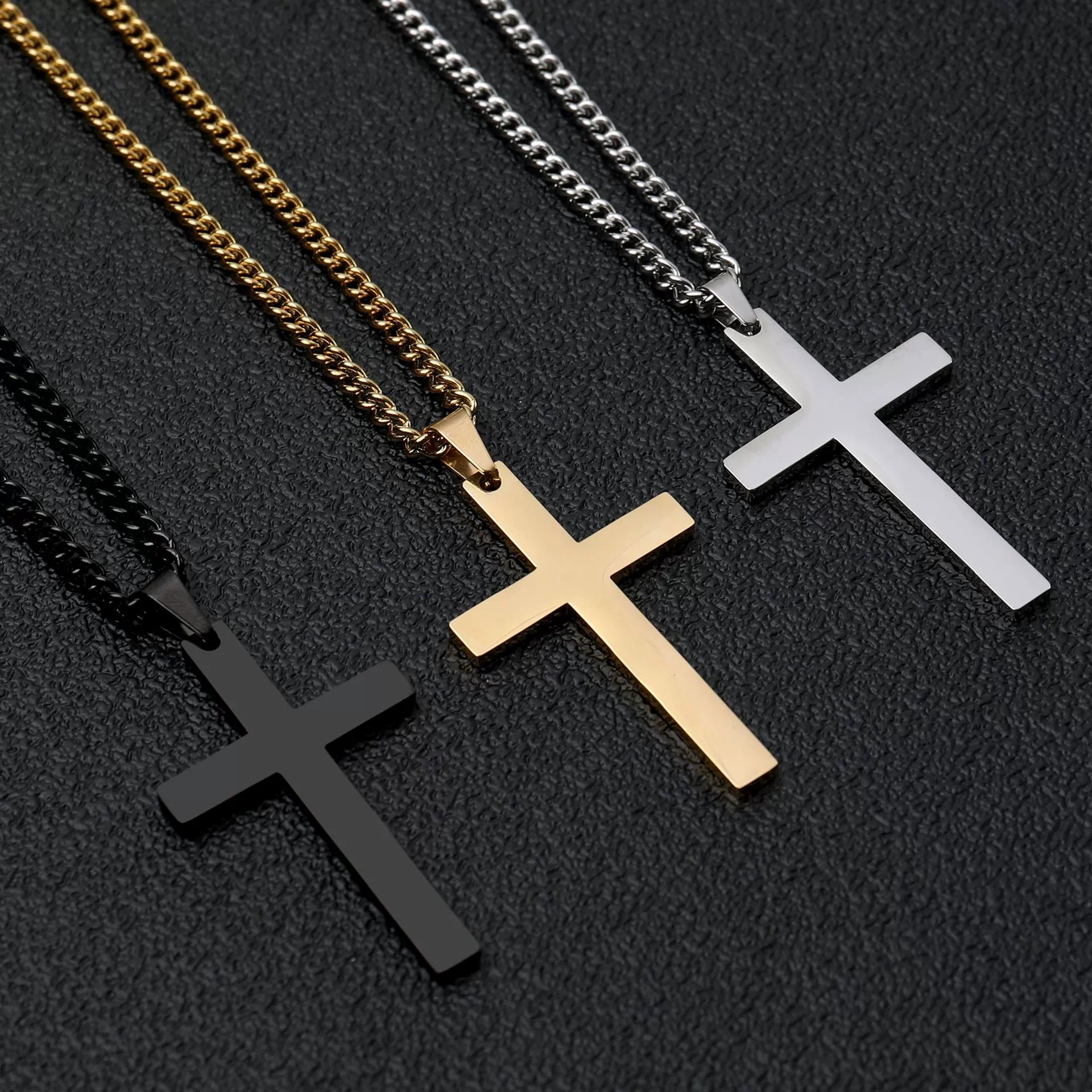 Wholesale Titanium Steel Cross Pendant Necklace For Men And Women With ...