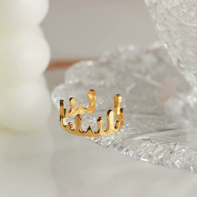 Wholesale Titanium Steel Crown Shaped Ring For Women With ...