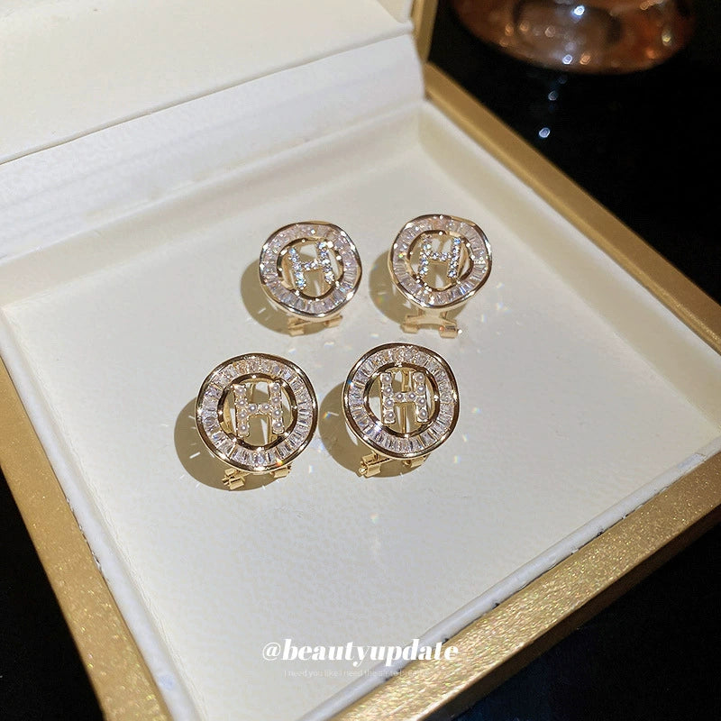 Wholesale Women's Light Luxury Real Gold Electroplated Silver Needle P ...