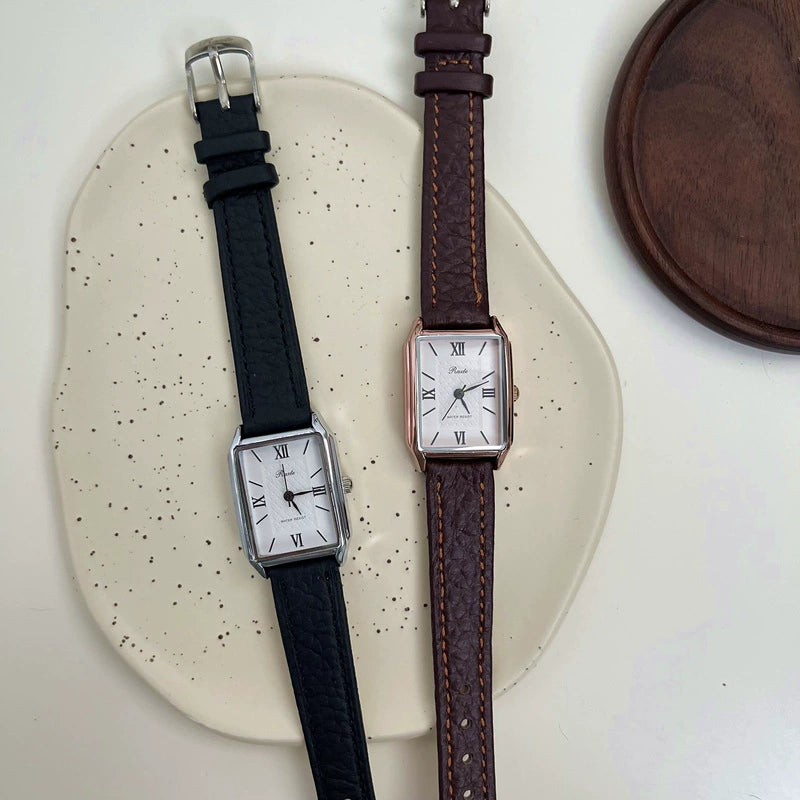 Women's Alloy Case Leisure Rectangular Roman Dial Allmatch Watch – GoodDiy
