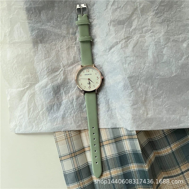 Women's Casual Round Alloy Case Quartz Watch With Ordinary Glass Mirror ...
