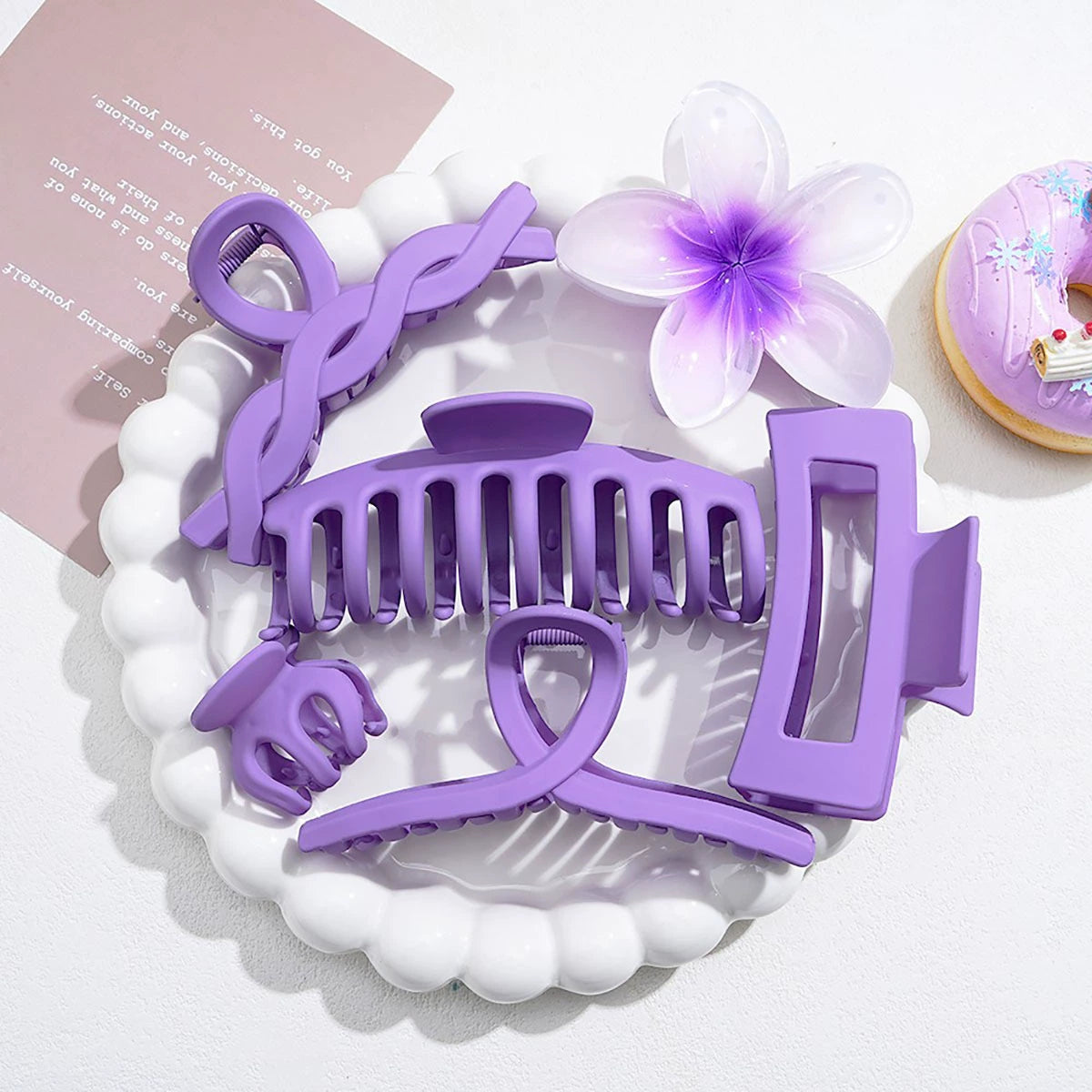 Women's Plastic And Resin Hairpin Set With Stamping Technology And Egg ...