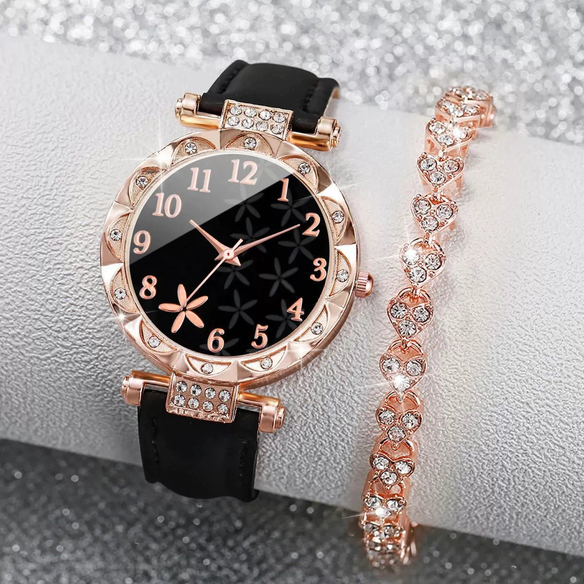 Women's Pu Leather Quartz Watch Strap With Zinc Alloy Case And Round ...