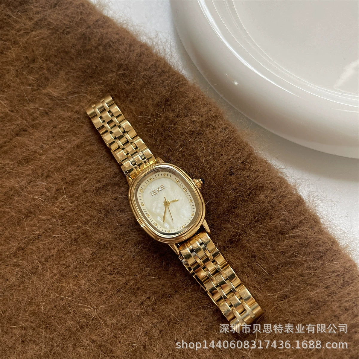 Women's Quartz Watch Alloy Steel Oval Light Luxury Simple Highend Niche ...