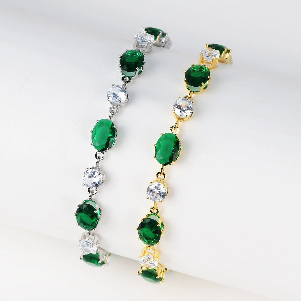 Zircon Bracelet Light Luxury Fashion New Style Real Gold Electroplated ...